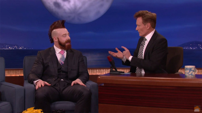 Video: WWE star Sheamus joins "CONAN" on TBS, talks using weapons in ...