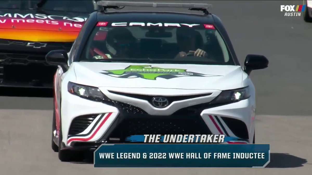 The Undertaker drives pace car at NASCAR EchoPark race - WWE News, WWE ...