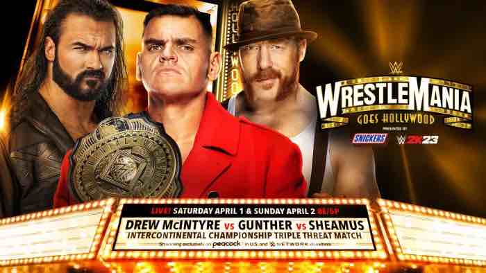IC Title Triple Threat Championship Match official for WrestleMania 39 ...