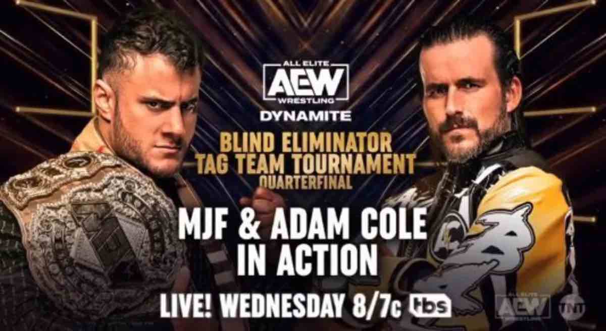 MJF and Adam Cole to team up on Wednesday's AEW Dynamite, updated lineup - WWE News, WWE Results ...