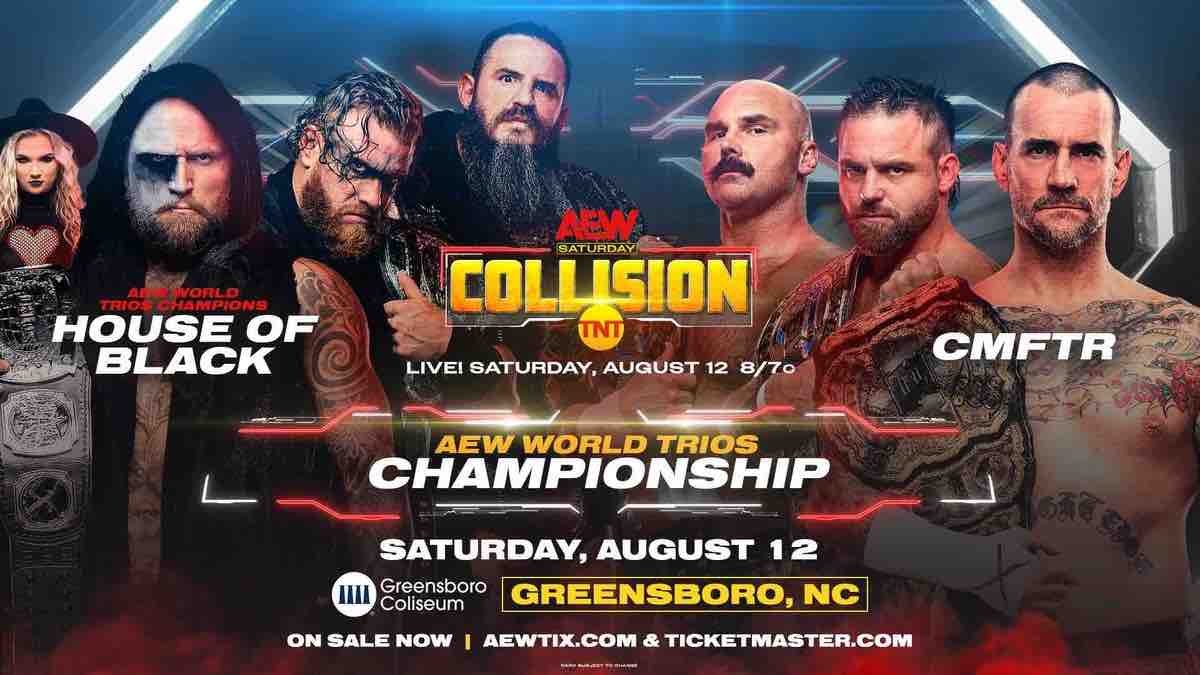 AEW Collision Results - 8/12/23 (World Trios Title Match and more!) - WWE News, WWE Results, AEW ...