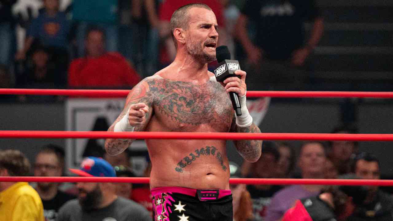 CM Punk cuts a promo after AEW Collision goes off the air, calls ...
