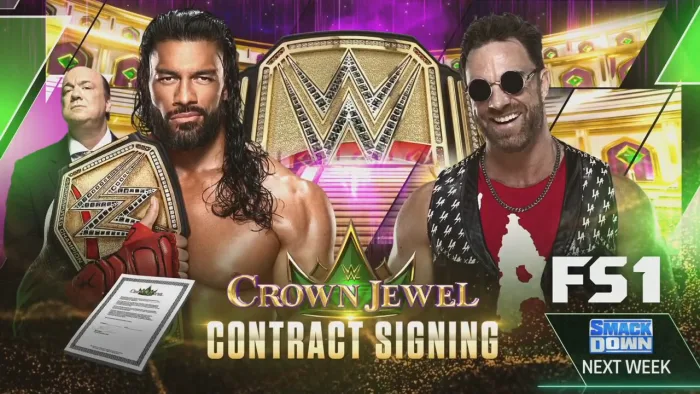 Contract signing for WWE Crown Jewel Title Match set for next week's ...