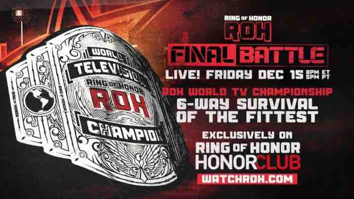 Survival of the Fittest match will determine the new ROH World TV ...