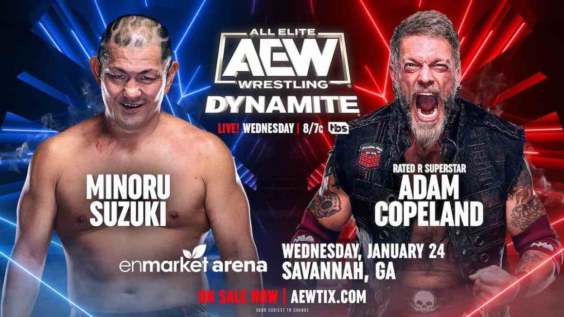 adam-copeland-minoru-suzuki-aew-dynamite-match-card-graphic - WWE News, WWE Results, AEW News ...