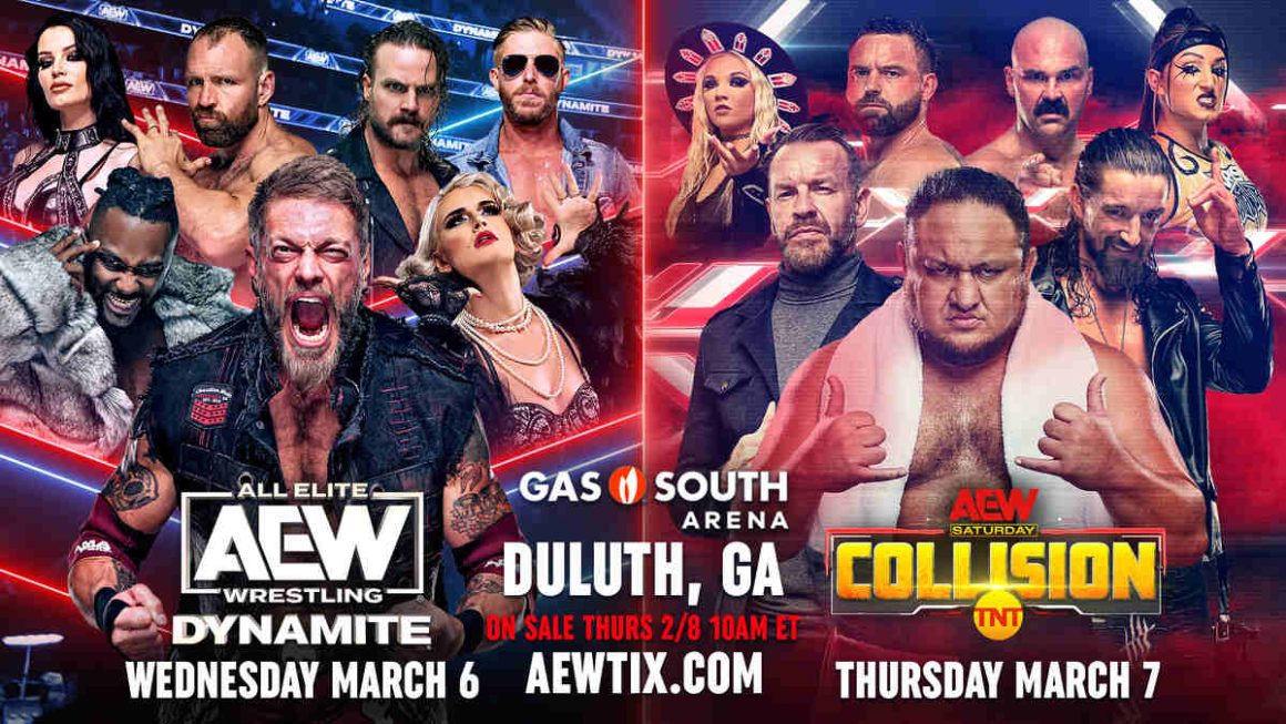 AEW Dynamite, Collision taking place in Duluth following Revolution ...