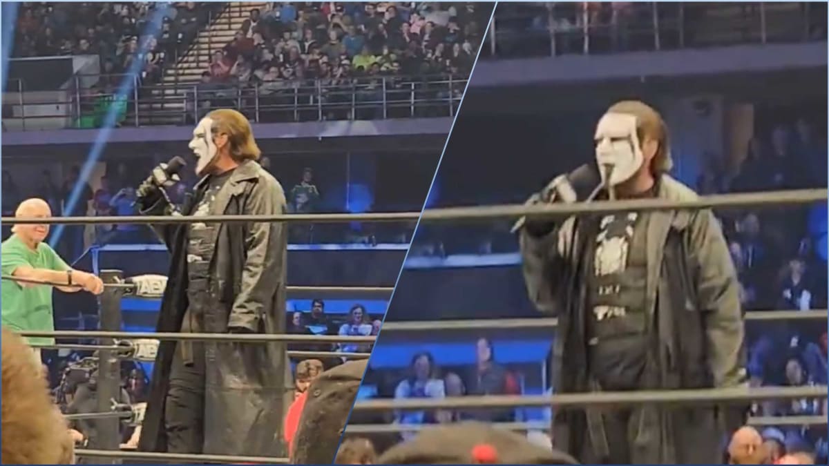 Sting addresses the fans after AEW Dynamite goes off the air - WWE News, WWE Results, AEW News ...