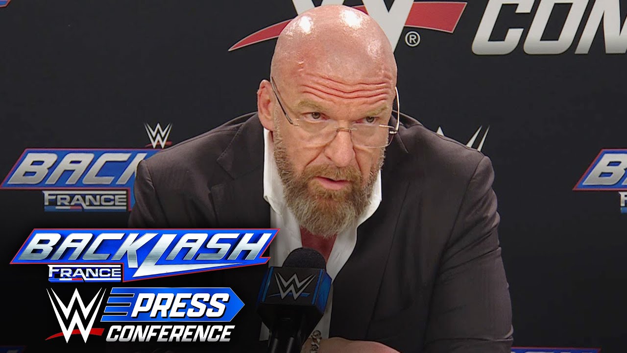 HHH Backlash Press Conference France - WWE News, WWE Results, AEW News ...