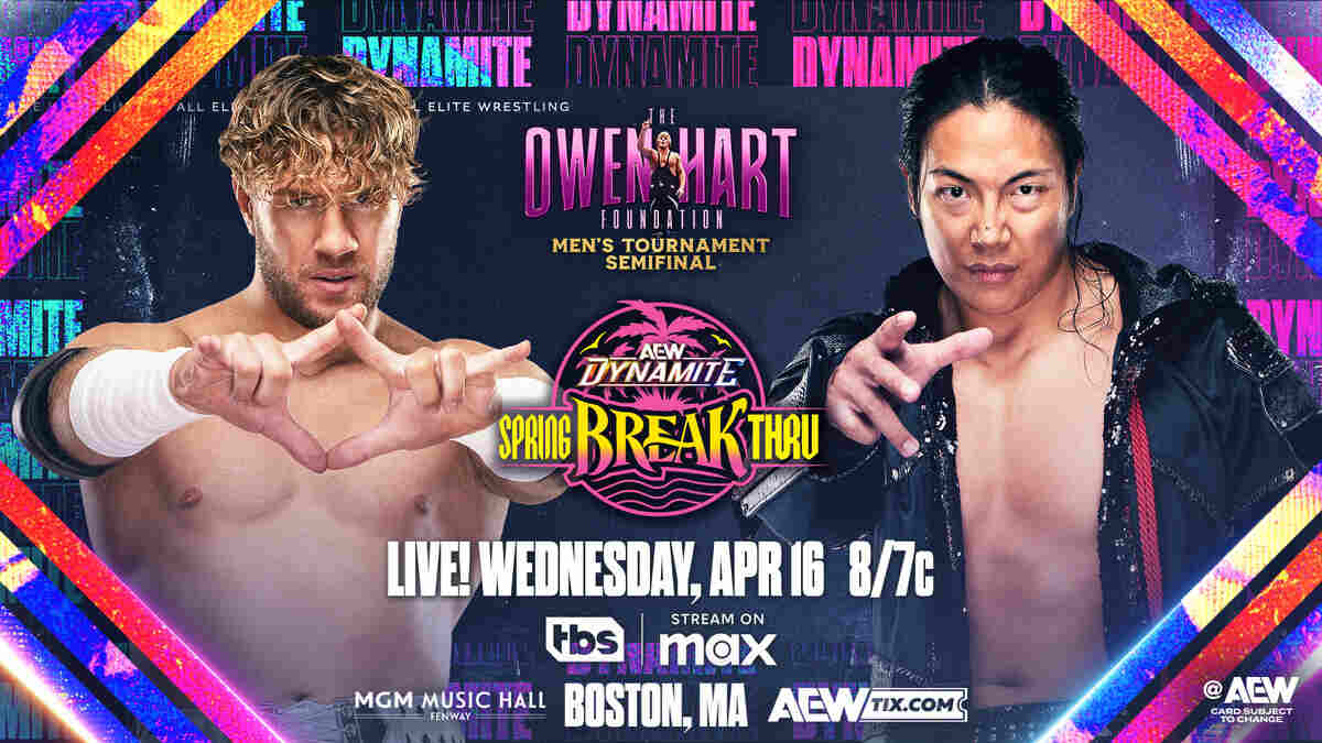 Current lineup for 4/16 AEW Dynamite Spring Break Thru - WWE News, WWE ...