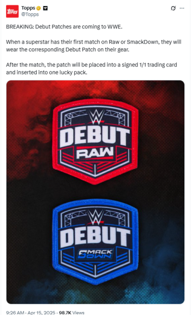 WWE And Topps introduce new worn patch program starting at WrestleMania ...