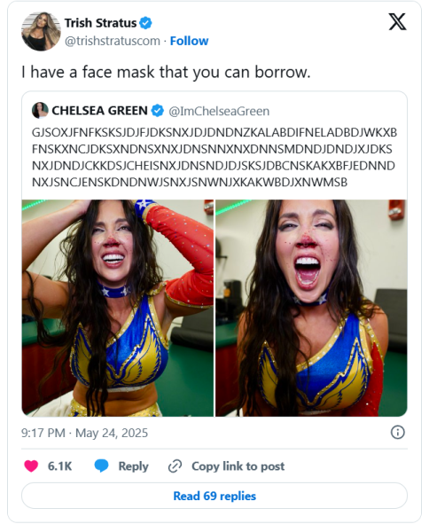 Chelsea Green confirms broken nose, Trish Stratus offers up her face ...