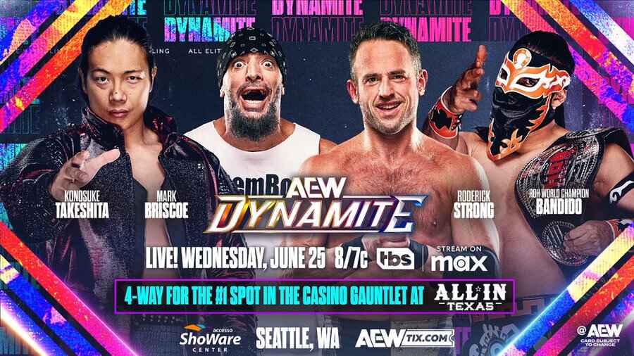 AEW Dynamite Preview: 4-Way Matches for No. 1 spot in Casino Gauntlets at All In - WWE News, WWE ...