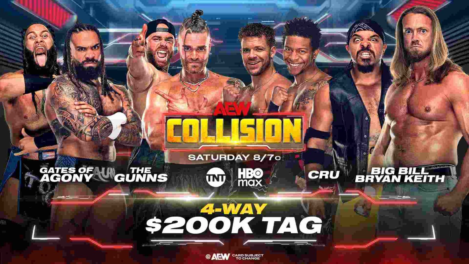 AEW Collision Results - 7/19/25 (4-Way $200K Tag and more!) - WWE News, WWE Results, AEW News ...