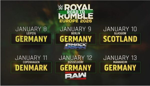 WWE announces Road to Royal Rumble 2026 European Tour - WWE News, WWE ...