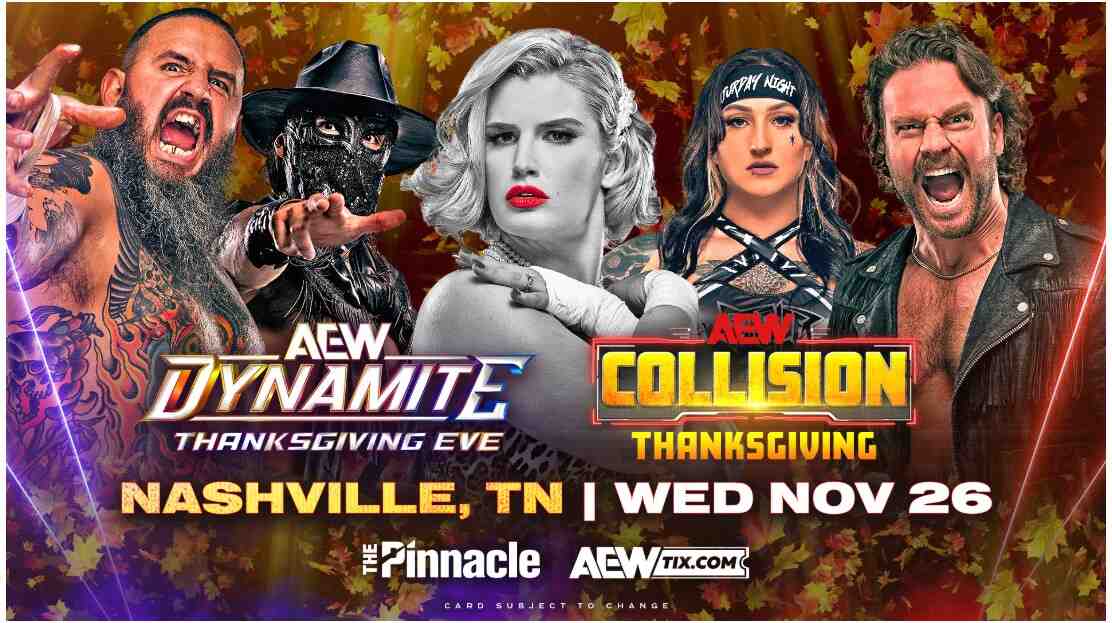 AEW announces Thanksgiving episodes of Dynamite and Collision for Nashville - WWE News, WWE ...