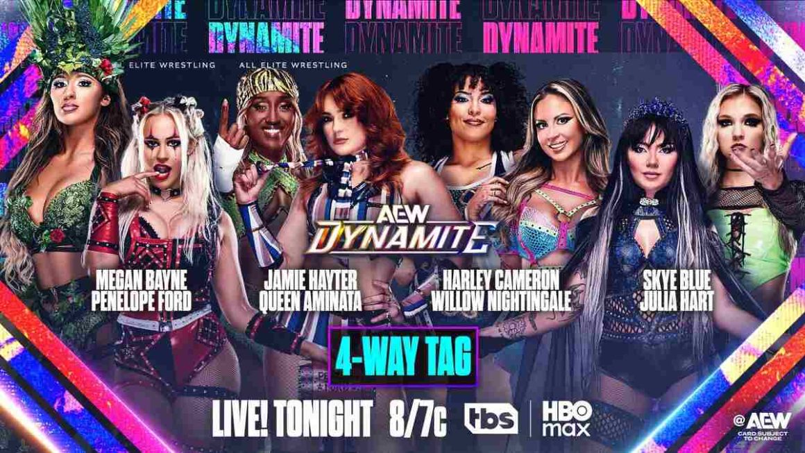 Updated AEW Dynamite Preview: 4 Way, Tag, Title Matches, WrestleDream ...